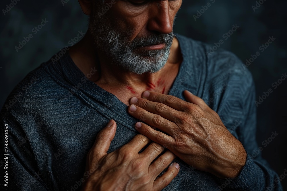 A seasoned man reflects on his journey through life as he stands with ...