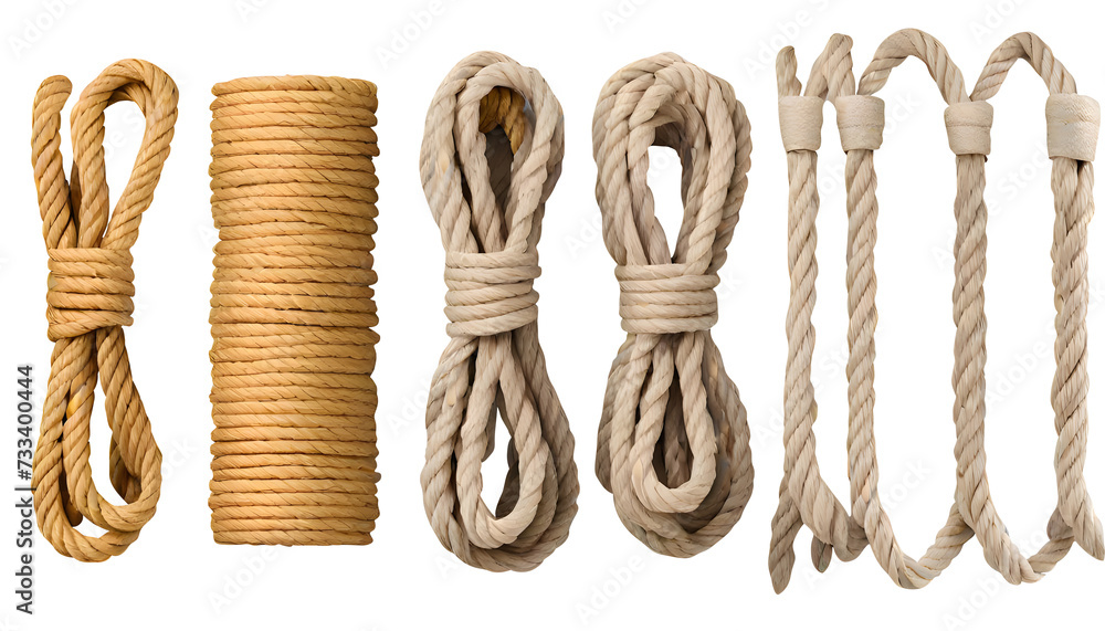 Fotografia do Stock: Seamless golden rope png Set of ropes png ...