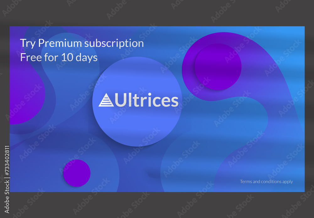 Slideshow Ad Layout with Vanishing Gradient and Paper Cut Shapes Stock ...