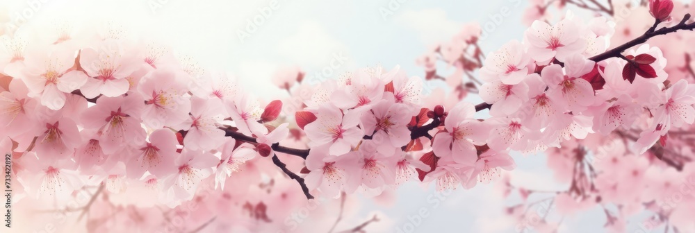 Cherry blossom flower blooming. Pink sakura flower background. Pink ...