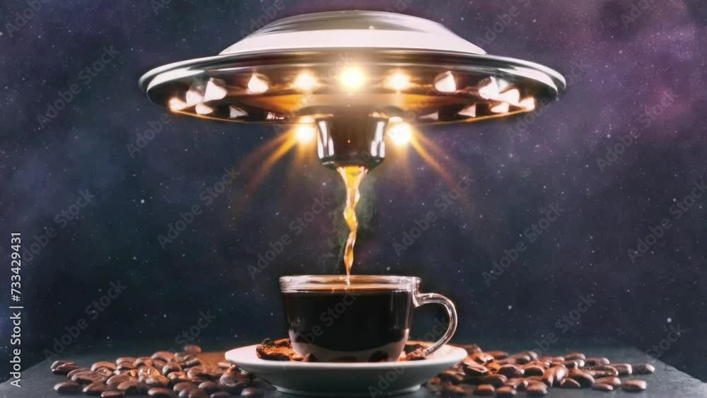 great ufo float drip coffee by dripper to cup while dripping big light ...