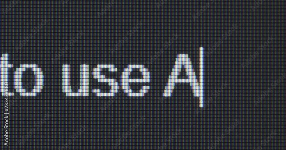 Vidéo Stock Screen search bar text typing: how to use AI | Adobe Stock