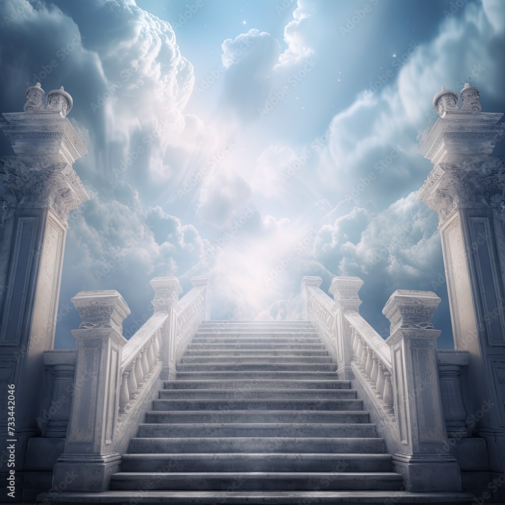 Heavenly Archway: Cloud Photo Backdrop, Gateway to Heaven, Grandparent in Heaven, Spiritual ...