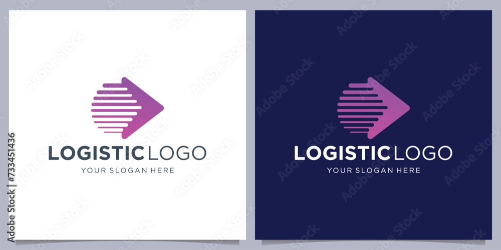 Logistic company vector logo. Arrow icon. Delivery icon. Arrow vector ...