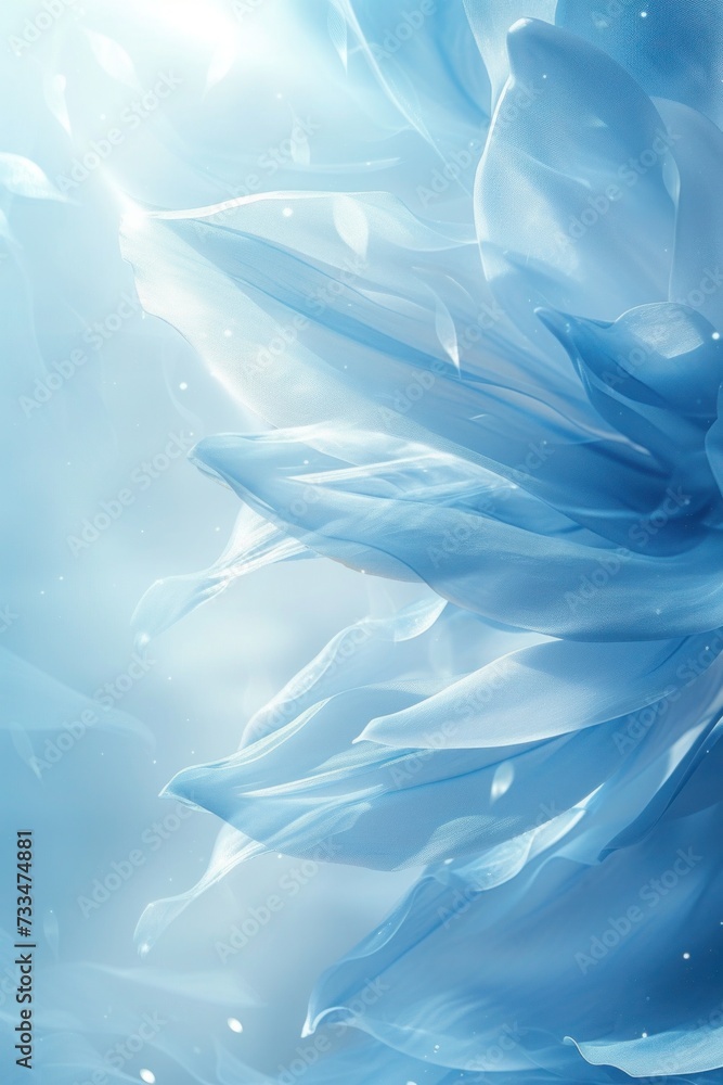 abstract blue background, The gentle and airy waves of this background ...