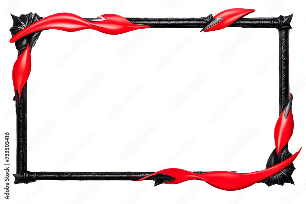 Red And Black Devil Border Frame PNG Transparent Background Stock ...