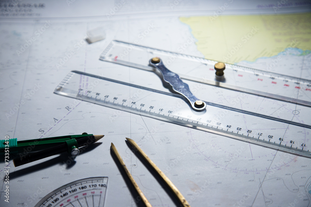 Look for maps before starting a voyage to determine sea navigation ...