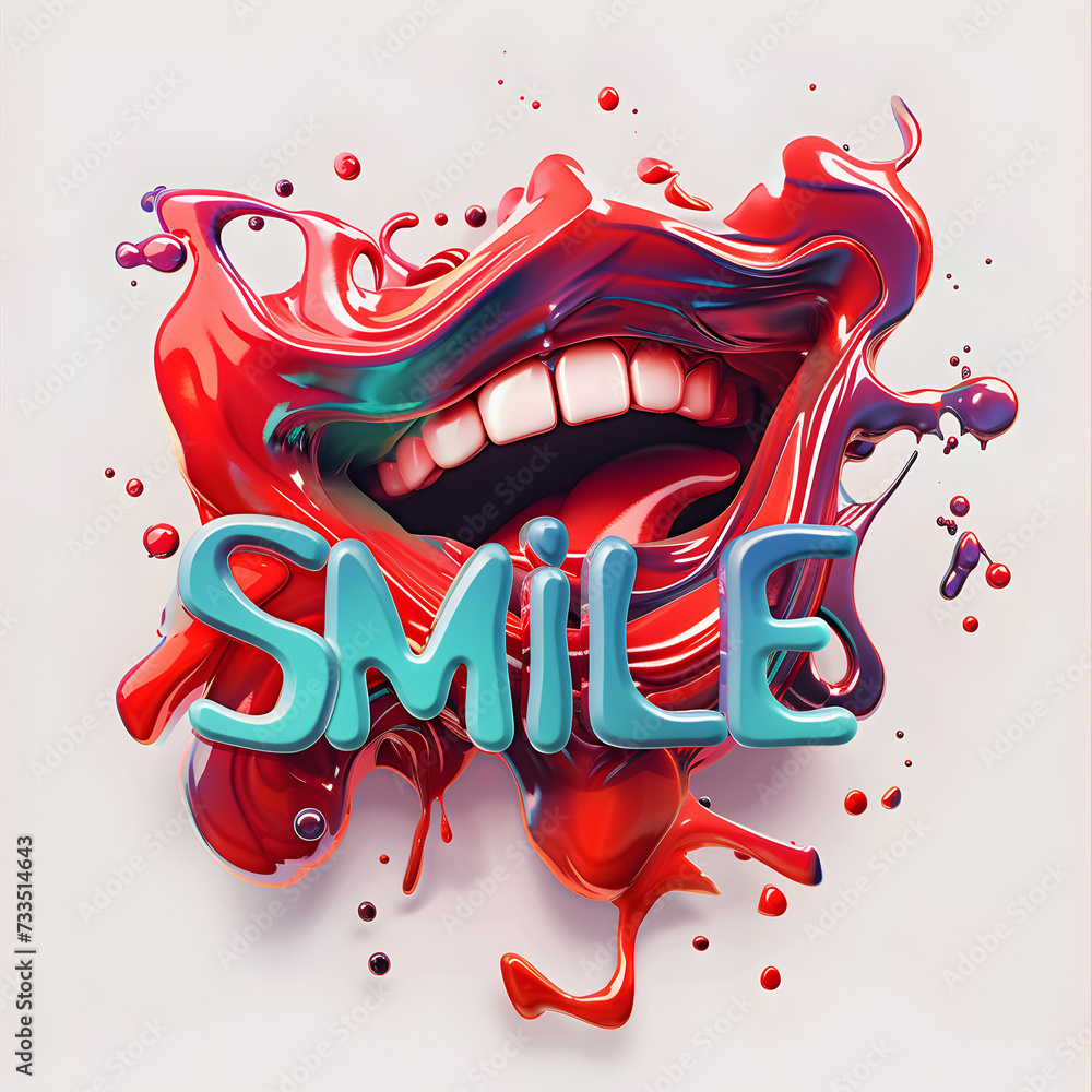 Liquid 3D font , Fresh colors Liquid 3D Design Spark Hot palette Shapes ...