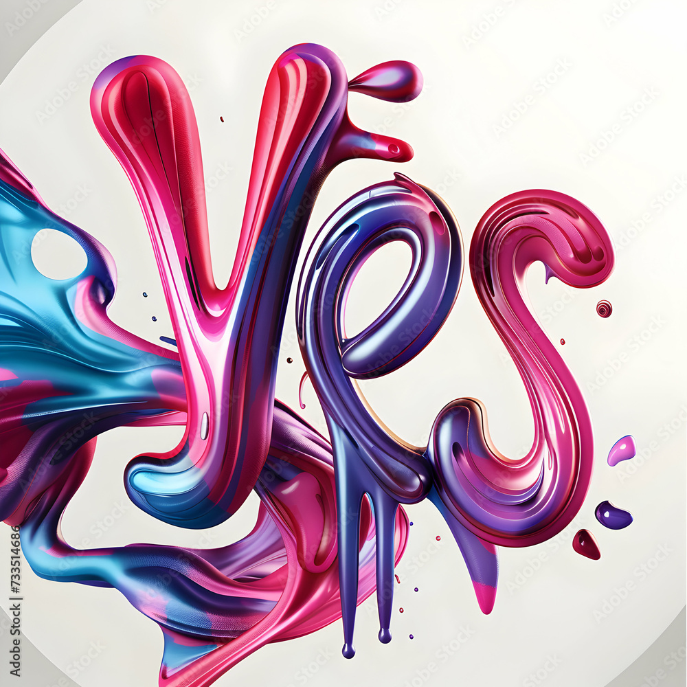 Liquid 3D font , Fresh colors Liquid 3D Design Spark Hot palette Shapes ...