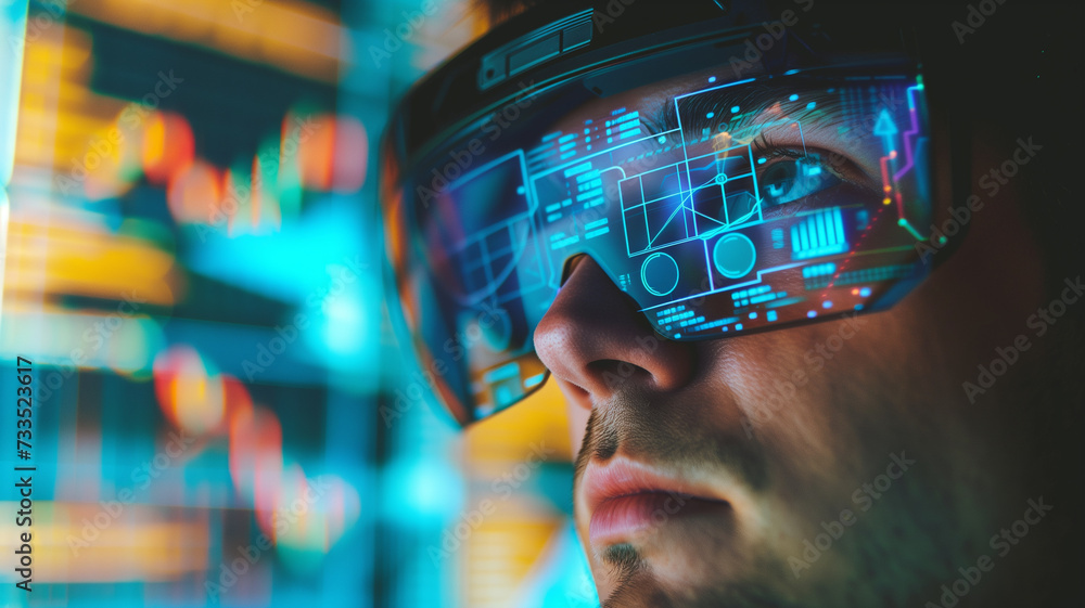 Technology reality glasses for design and building, engineering using ...