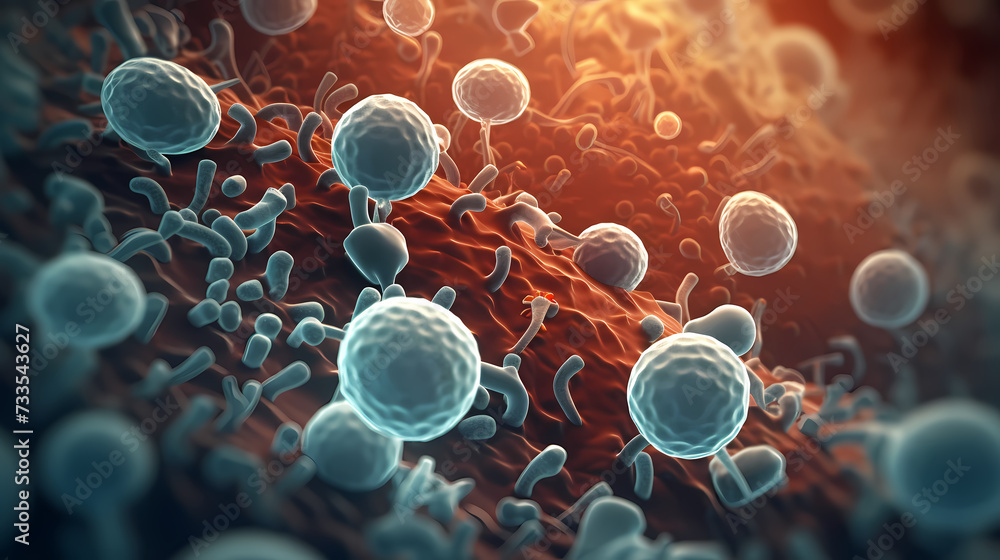 Macroscopic observation of organisms bacteria and cells and viruses ...