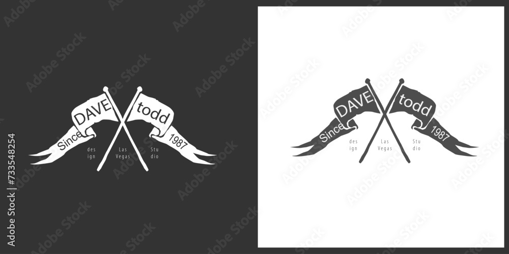 Cartoon Dual Flag Logo: Doubling the Fun in Brand Identity Design ...