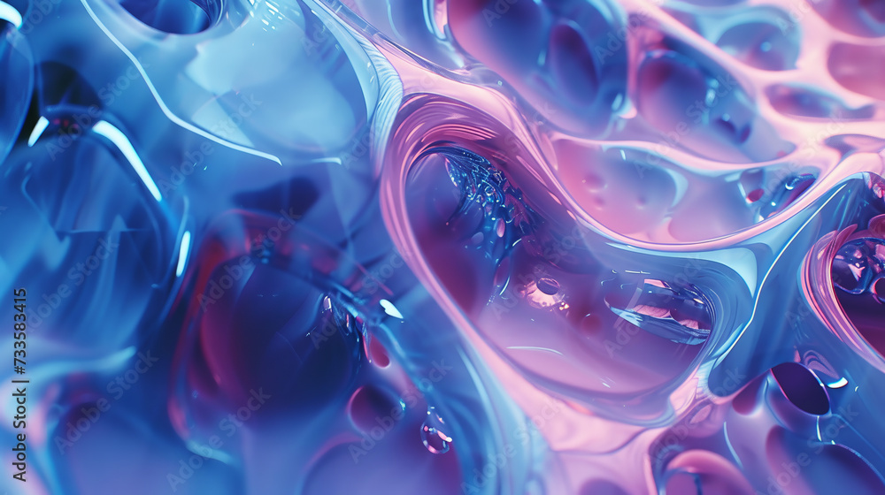 A Vivid And Dynamic Abstract Wallpaper, Consisting Of An Iridescent ...