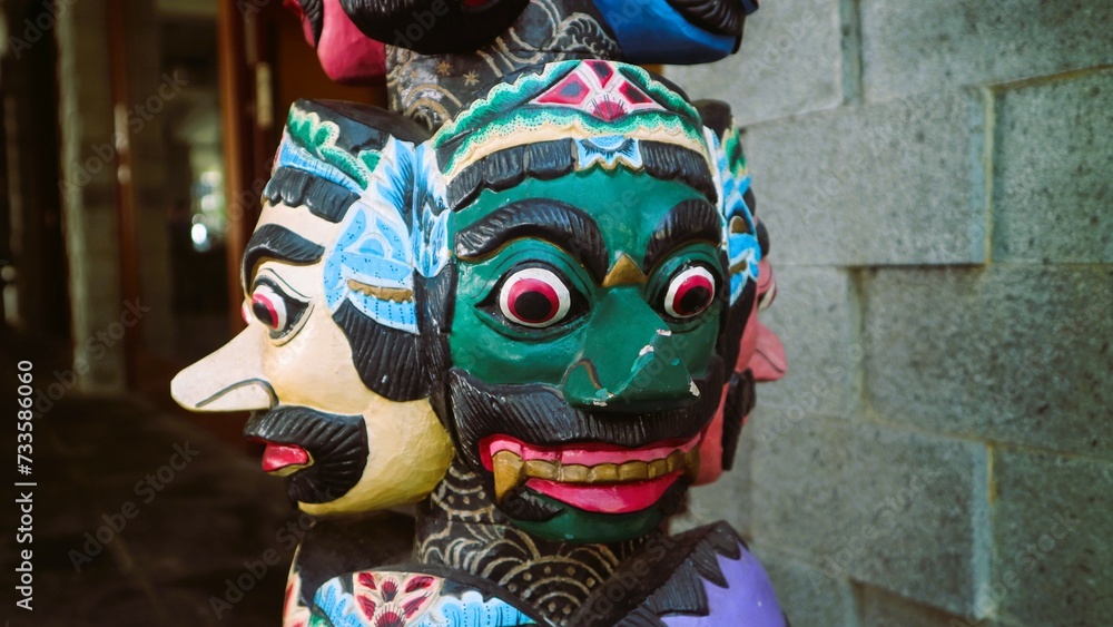 Topeng Tradisional Indonesia. Indonesian wooden masks, one of the ...