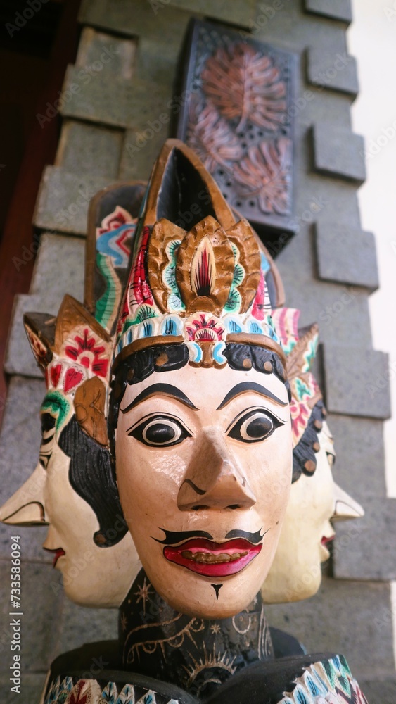 Topeng Tradisional Indonesia. Indonesian wooden masks, one of the ...