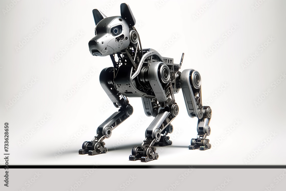 Robot Dog Vector: Industrial Sensing Graphic Illustration, Robot Dog ...