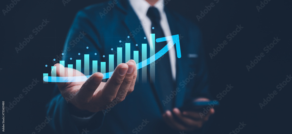 Business development to success and growing growth concept, Businessman ...