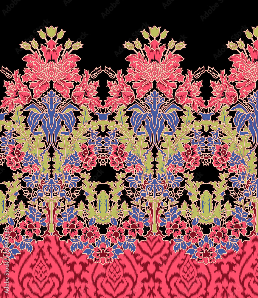 islamic floral border art design mughal floral art motifs border design ...