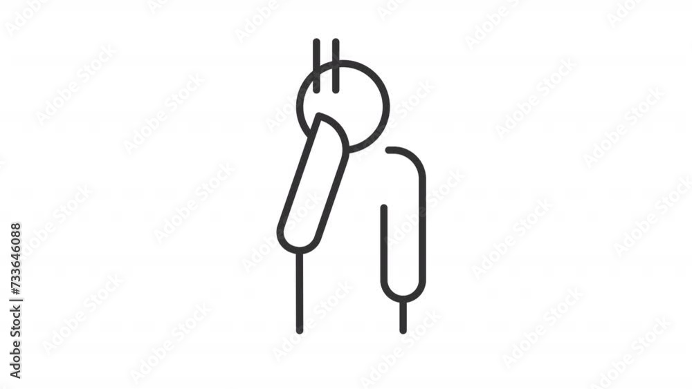 Ashamed Person Line Animation Embarrassment Animated Icon Guilted Expression Hiding Face Palm