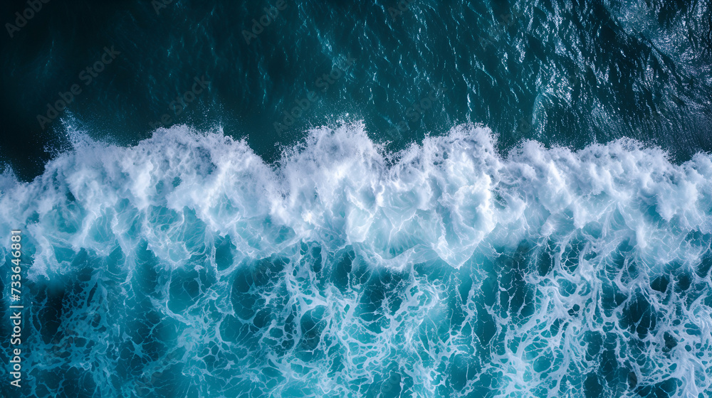 Deep blue ocean water texture dark sea waves background as nature and ...