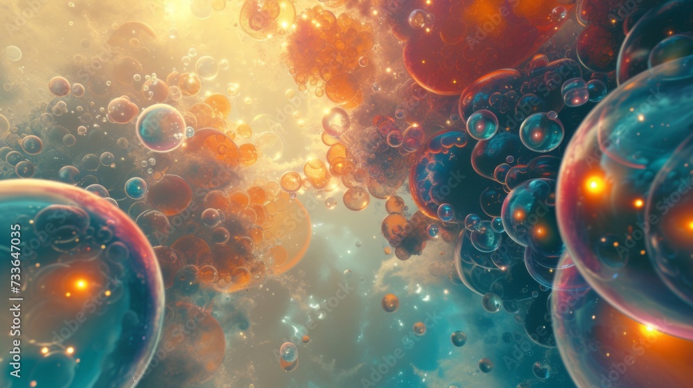 Macro DNA molecules structure of genetic code. Closeup glimpse into ...