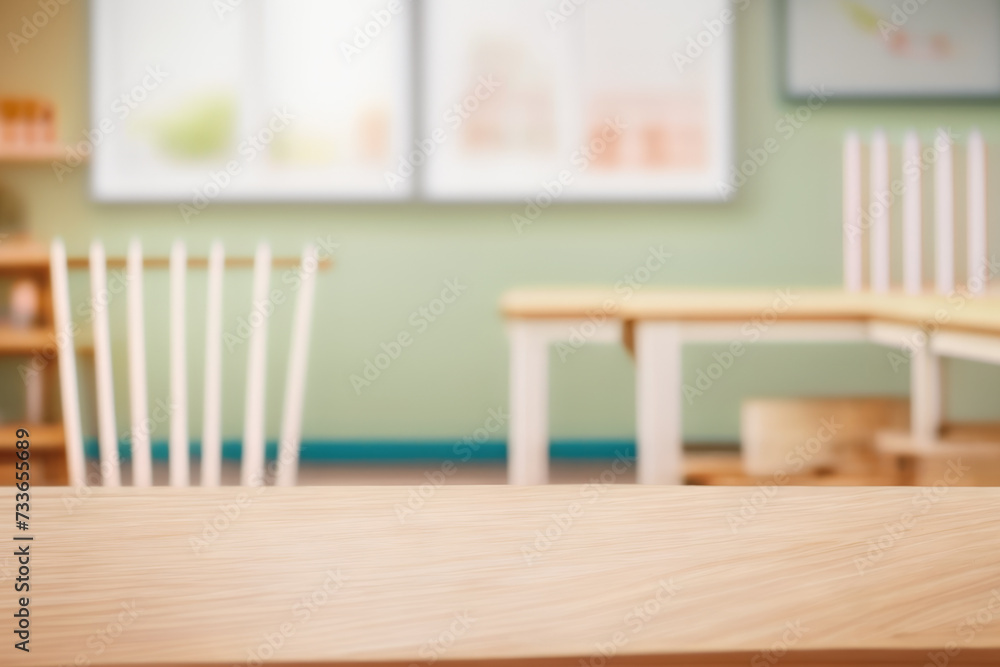 Exploration Station: Preschool Empty Classroom and Table for Creative ...