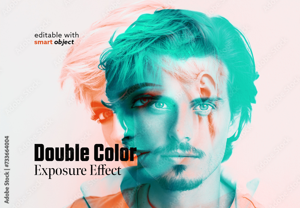 Double Color Exposure Effect Stock Template | Adobe Stock