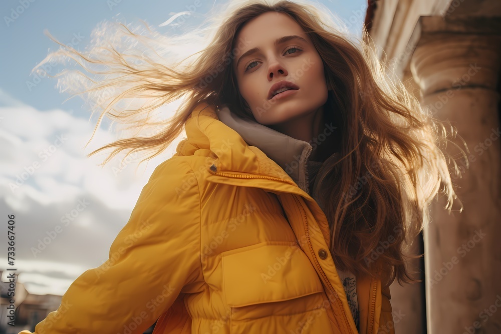 Captured on a Canon EOS R5, a fashion model in Palma de Mallorca wears ...