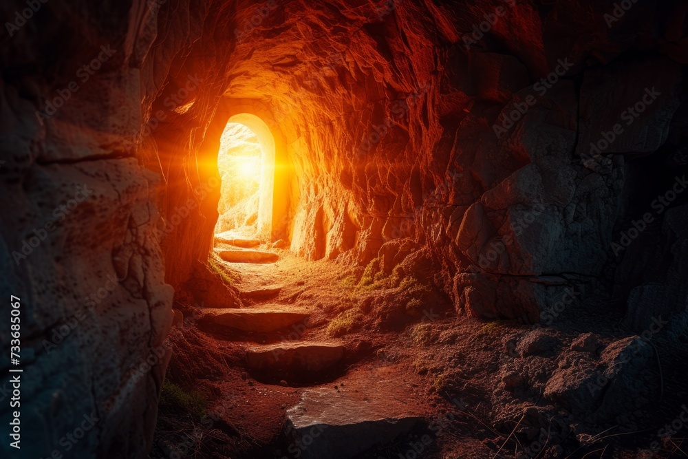 The Illuminated Empty Tomb: Symbol Of Divine Rebirth, New Beginnings ...