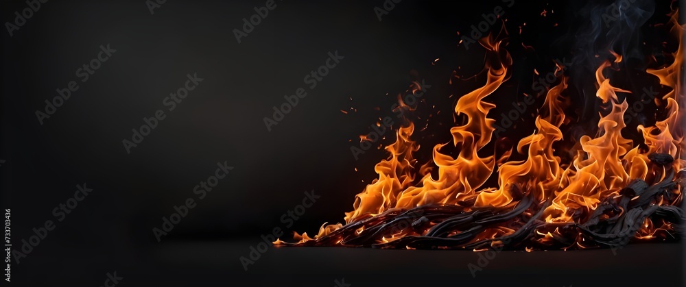 black background, flames, fire, fiery, inferno, burning, blaze, heat ...