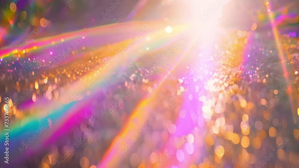 Light flair beams sunlight. Rainbow colors. Optical lens flare effect ...