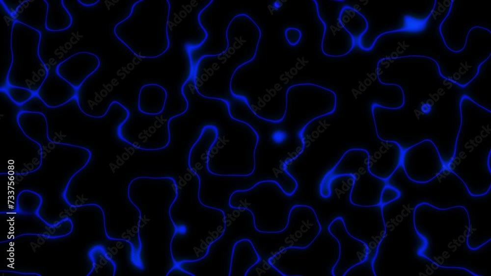 Abstract animated outline topographic contour map. Moving waves on ...