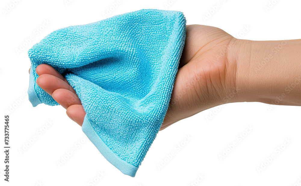 Hand holding microfiber cloth, cleaning illustration PNG element cut ...