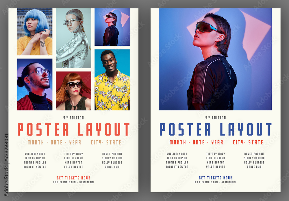 Modelo de Simple Poster Layout do Stock | Adobe Stock