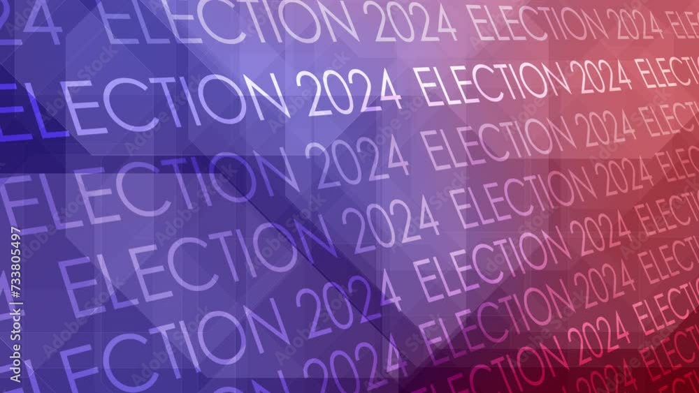 Election text with abstract background for 2024 presidential election ...