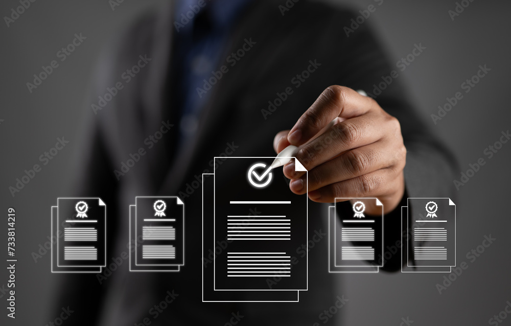 Quality Certificate and Checklist document inspecting target marketing ...