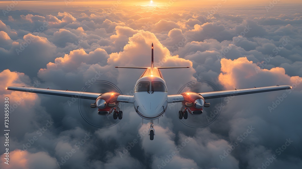 airplane in the sky at sunset, Adventures in Airborne Travel - Witness ...