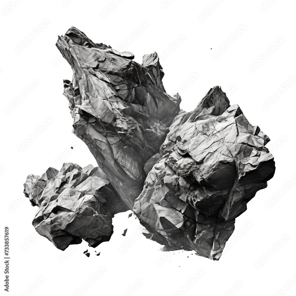 Solidity of Heavy Rock on a transparent background . Stock Photo ...