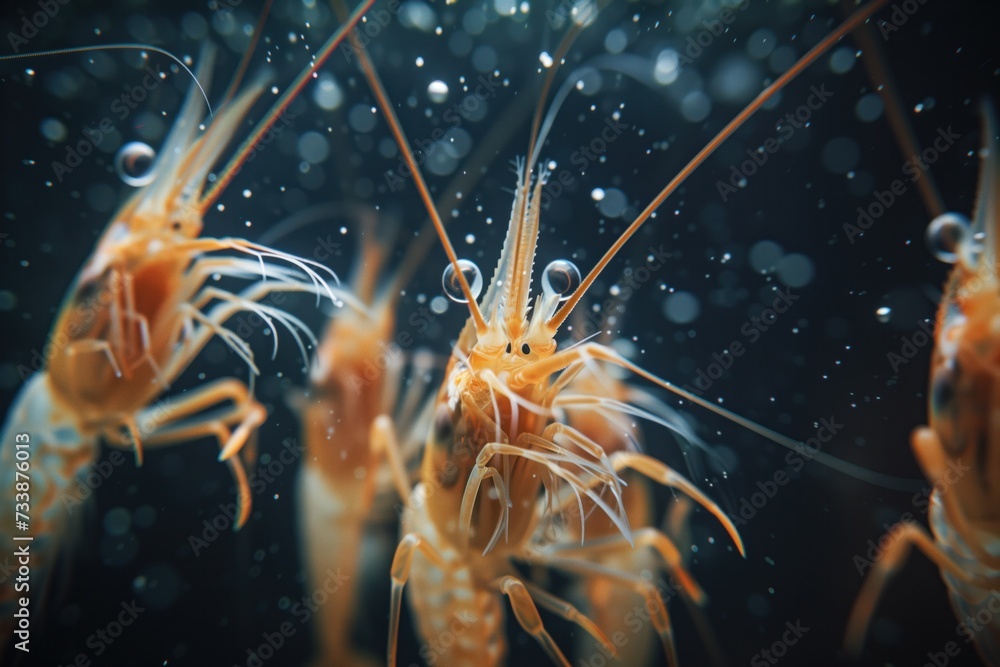 A vivid close-up shot captures the intricate details and translucent ...