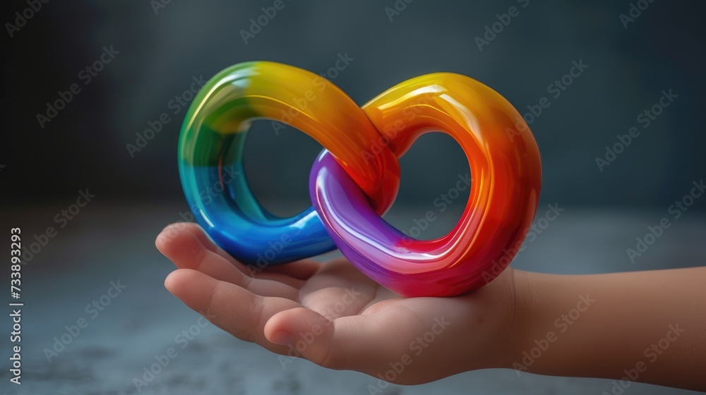 Infinite Diversity in an Open Hand, child's hand gently holds a rainbow ...