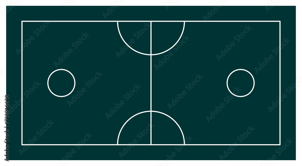 Layout Court of 'Sepak Takraw', is a foot volleyball game, quite ...