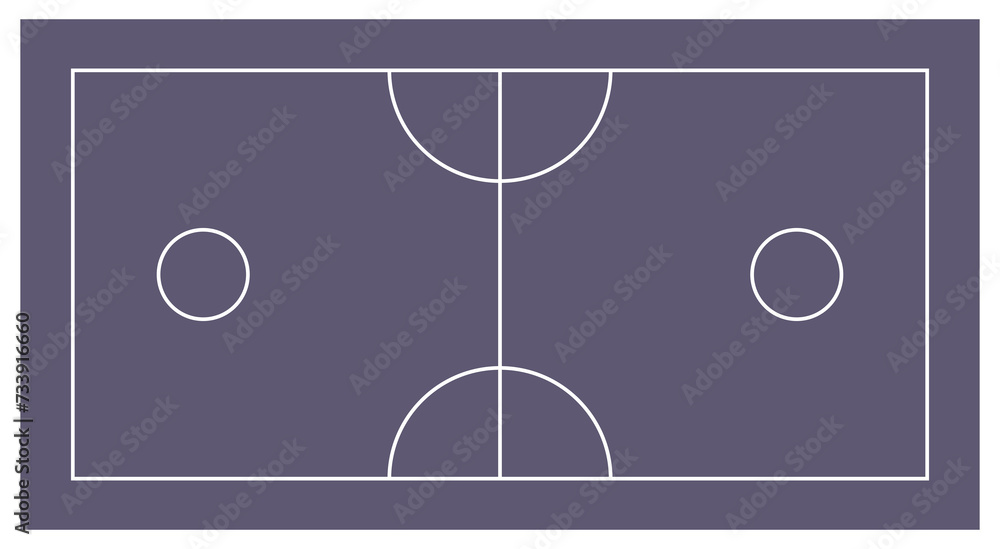 Layout Court of 'Sepak Takraw', is a foot volleyball game, quite ...