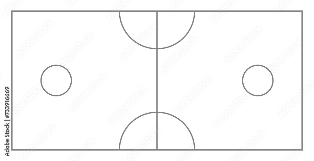 Layout Court of 'Sepak Takraw', is a foot volleyball game, quite ...