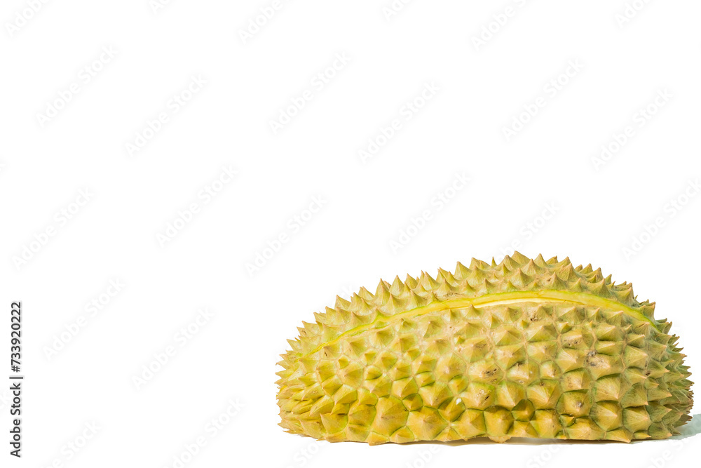 Durian mon thong is king of fruits durian on white background. Pulp of ...