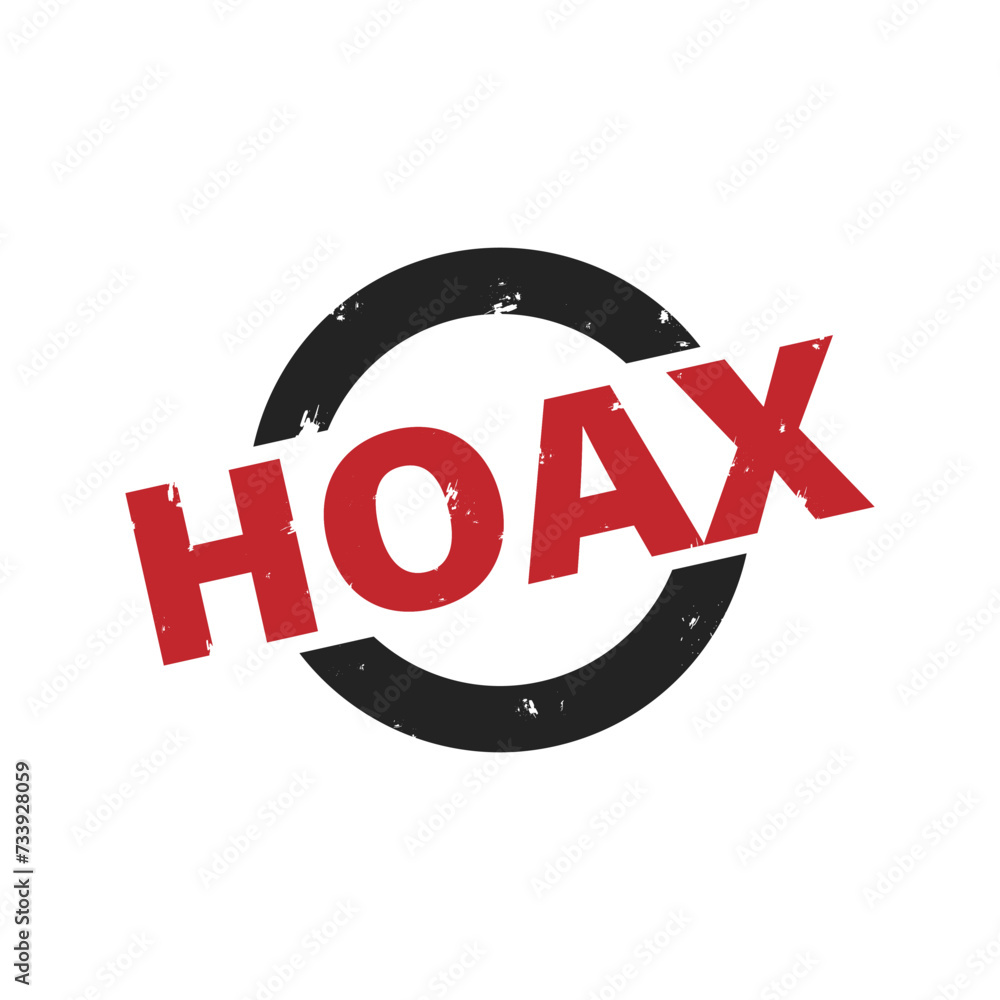 Isolated icon label of old grungy no hoax, do not share fake news Stock ...