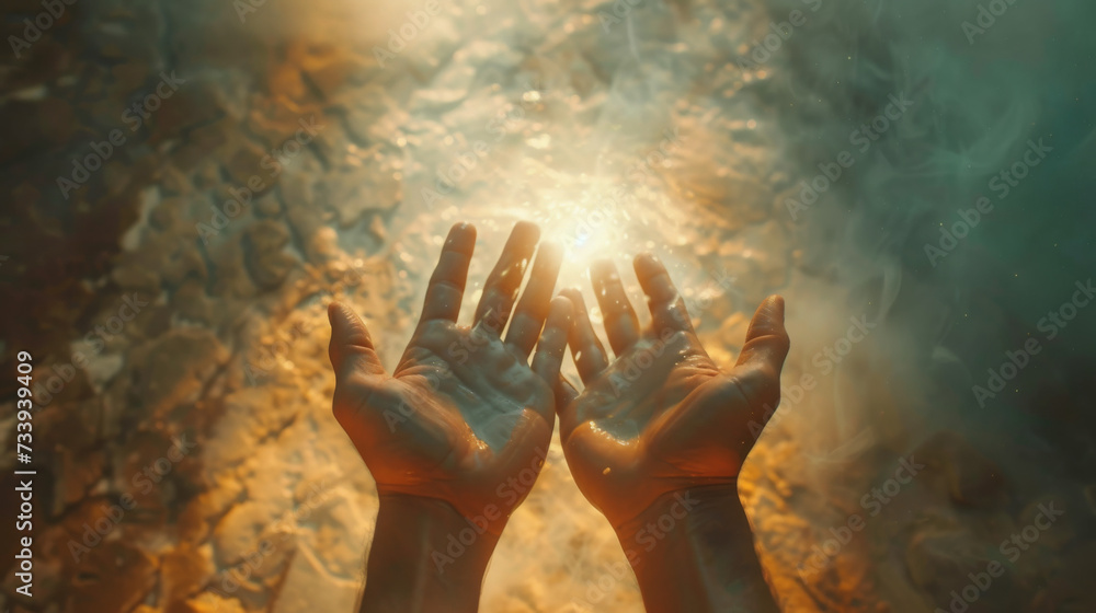 Human hands open palm up worship. Eucharist Therapy Bless God Helping ...