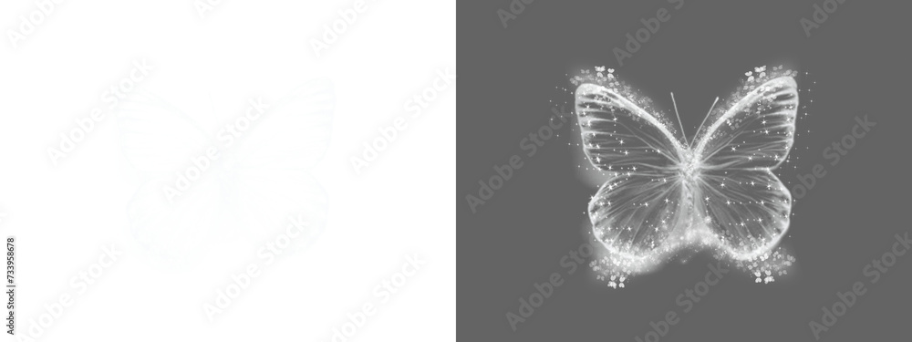 Angel wing . White wing on transparent background, Magic wings isolated ...