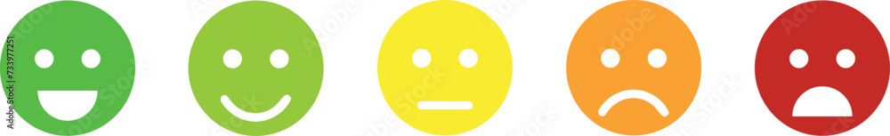 Smiley face emoticons/line art emoji vector icons for apps and websites ...