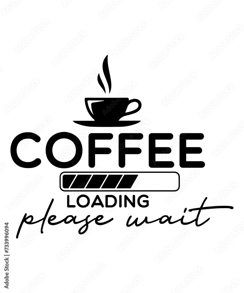 coffee loading please wait svg Stock Vector | Adobe Stock