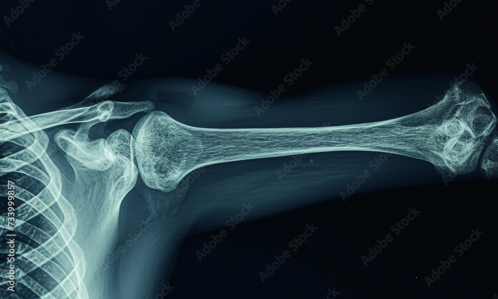 Radiograph of the shoulder anatomy with clavicle, scapula, and humerus ...